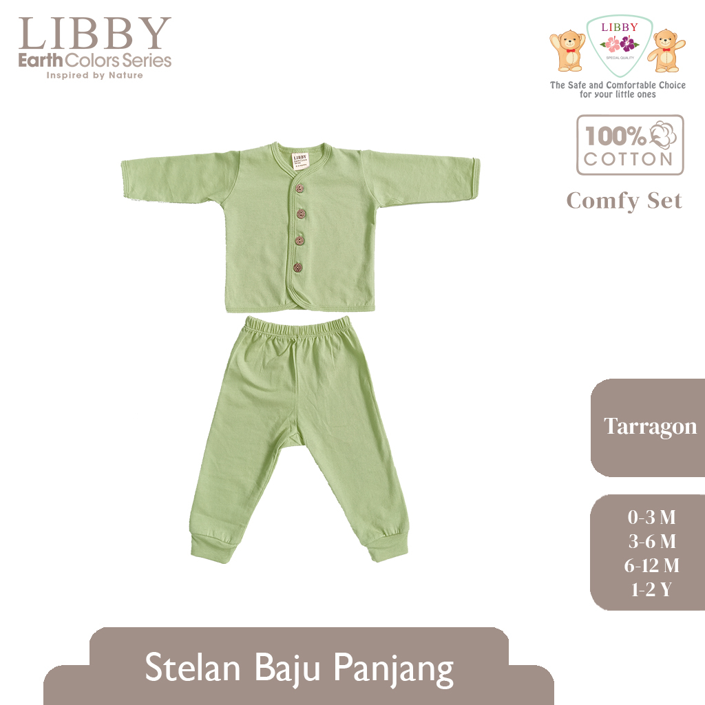 Jual LIBBY Piyama Bayi-Setelan Panjang Bayi-Baju Tidur Bayi-LIBBY EARTH COMFY SET Seri 5 (1 Stel ...