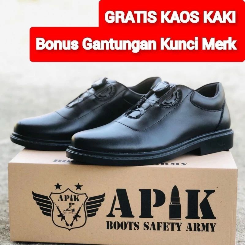 Jual Sepatu Pdh Tali Putar Kulit Sapi Asli Merk APIK Sepatu Formal ...