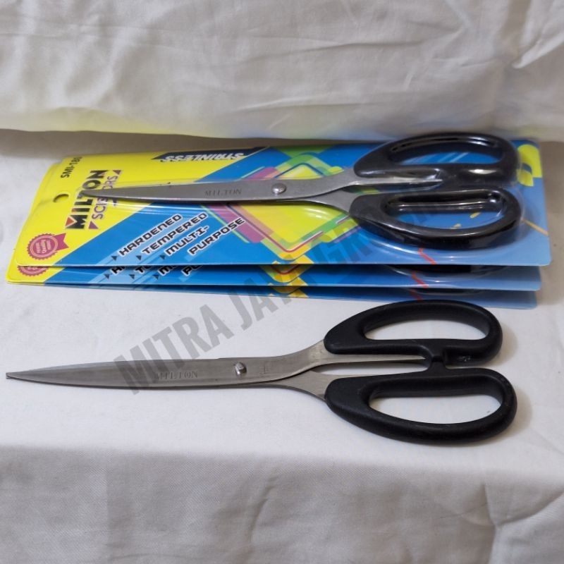 Jual 1 Lusin Gunting Kertas MILTON SCISSORS Stainless/Gunting Rambut ...