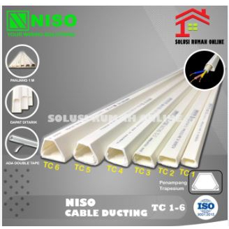 Jual Pipa TC 2 3 4 5 6 8 Ducting Pelindung kabel Cable Protector TC5 Putih Cable Duct TC-5 ...