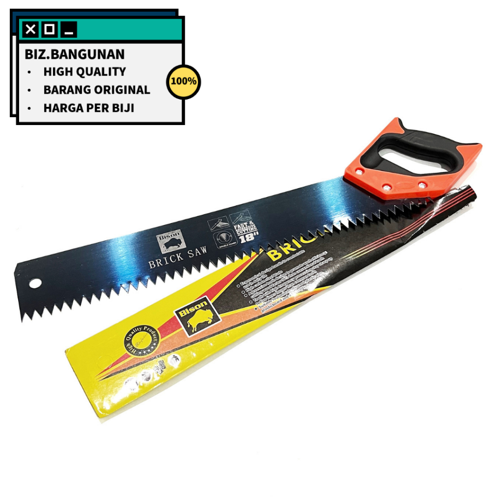 Jual GERGAJI BATA RINGAN BISON 18" INCH - GRAJI TANGAN HEBEL BRICK SAW ...