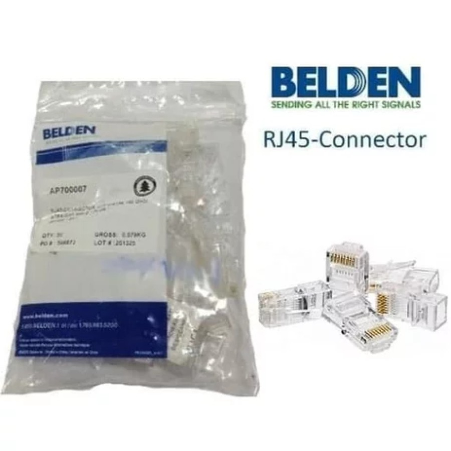 Jual Konektor Rj45 Belden Cat 6 per pcs | Shopee Indonesia