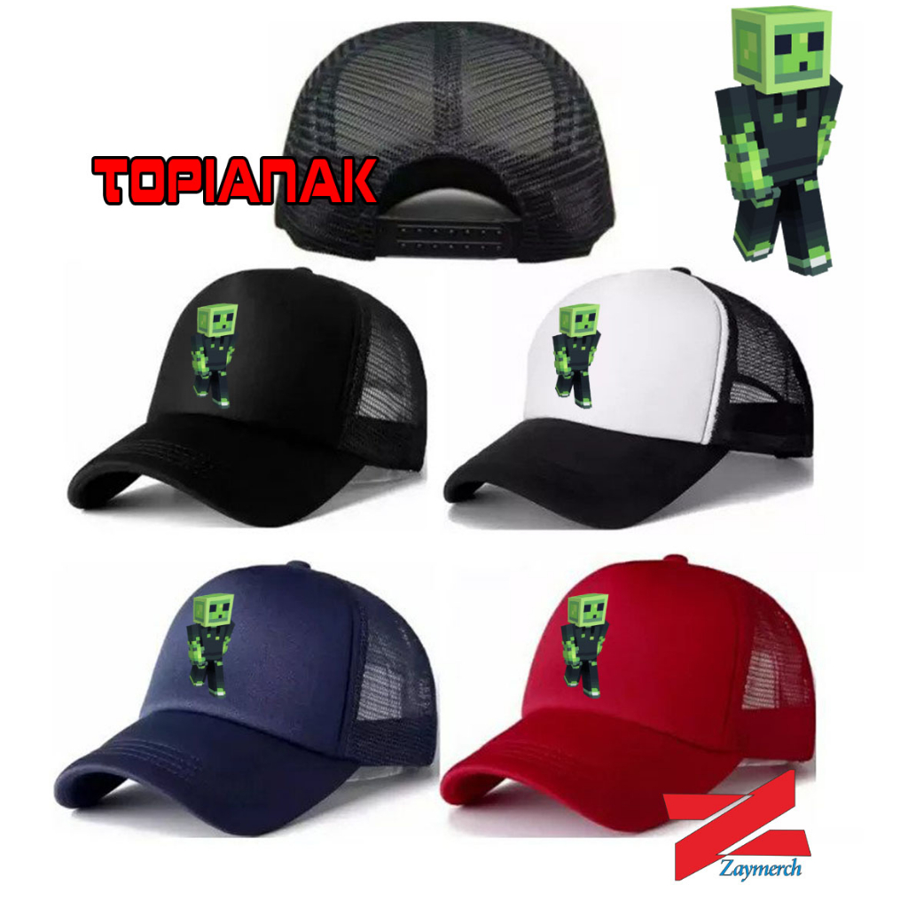 Jual topi anak minecraft walk topi tracker topi jaring anak minecraft ...