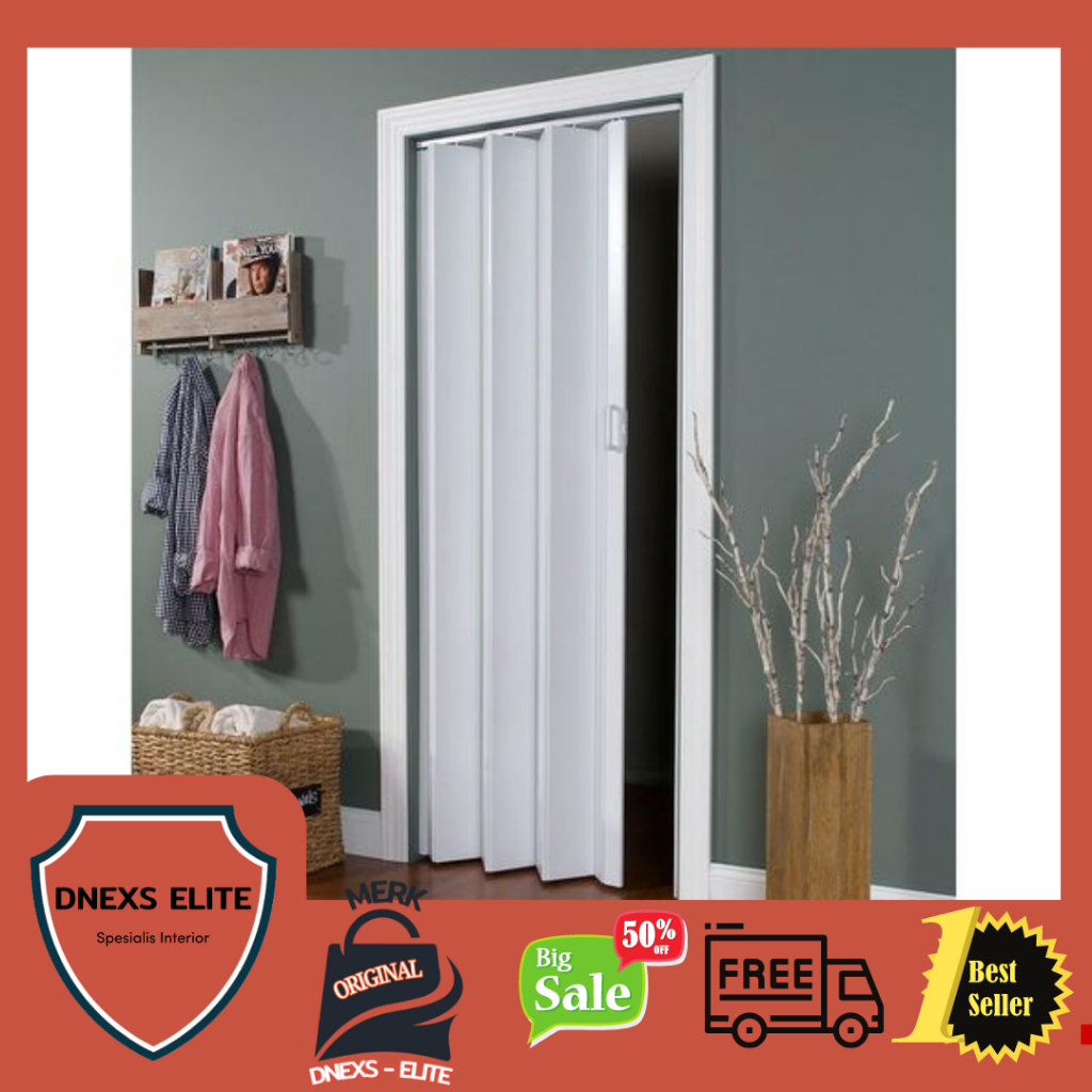 Jual pintu lipat pvc folding door pintu sekat ruangan anti rayap ...