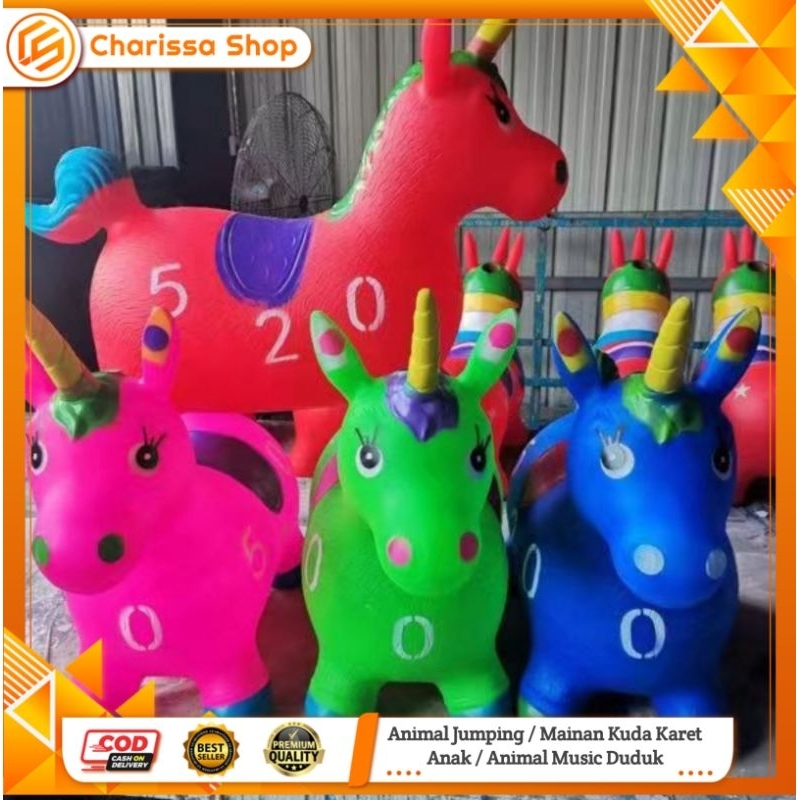 Jual Animal Jumping / Mainan Kuda Karet Anak / Animal Music Duduk ...