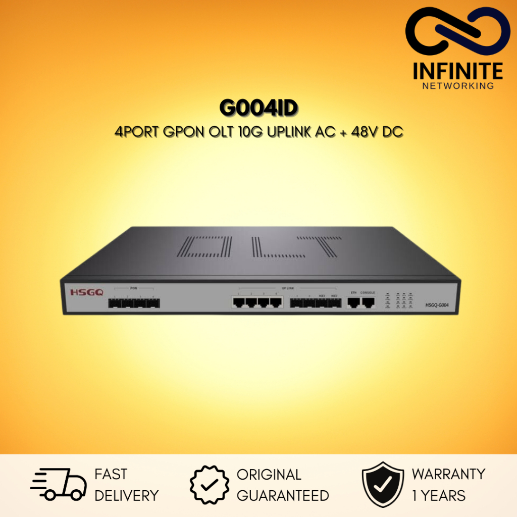 Jual G04ID HSGQ GPON OLT 4 PORT GPON OLT 10G UPLINK AC+48VDC | Shopee ...