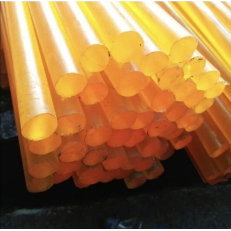 Jual Polyurethane Rod / As karet PU Kuning batangan 25mm X 50 Cm ...