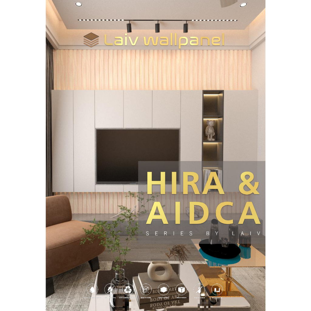 Jual Wall Panel AIDCA Series - WPC - Panel Dinding Lebar 20CM Panjang 2,95M | Shopee Indonesia