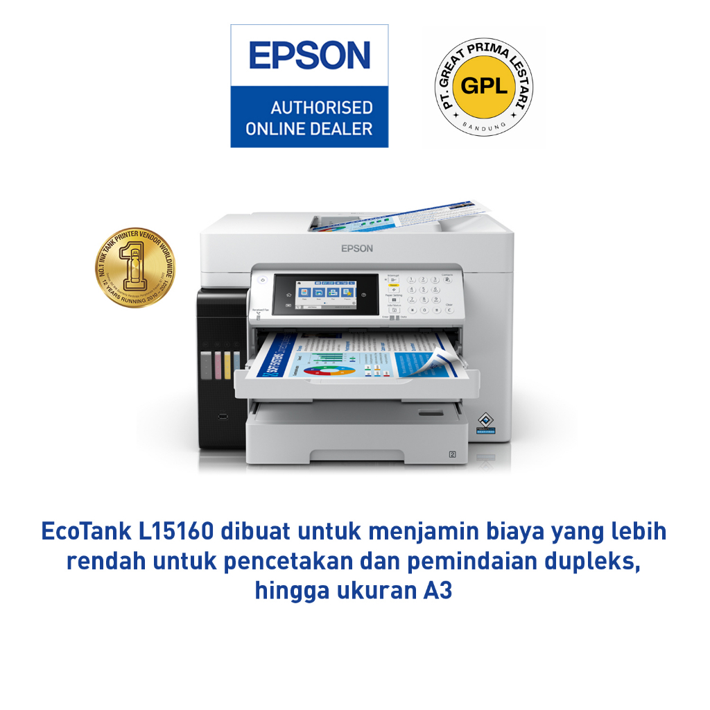 Jual Printer Epson EcoTank L15160 L 15160 L-15160 A3 PSC Fax Wi-Fi ...