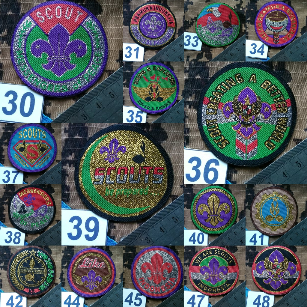 Jual Patch Pramuka Bulat Woven Badge Bet Pramuka Scout Tunas Wosm ...