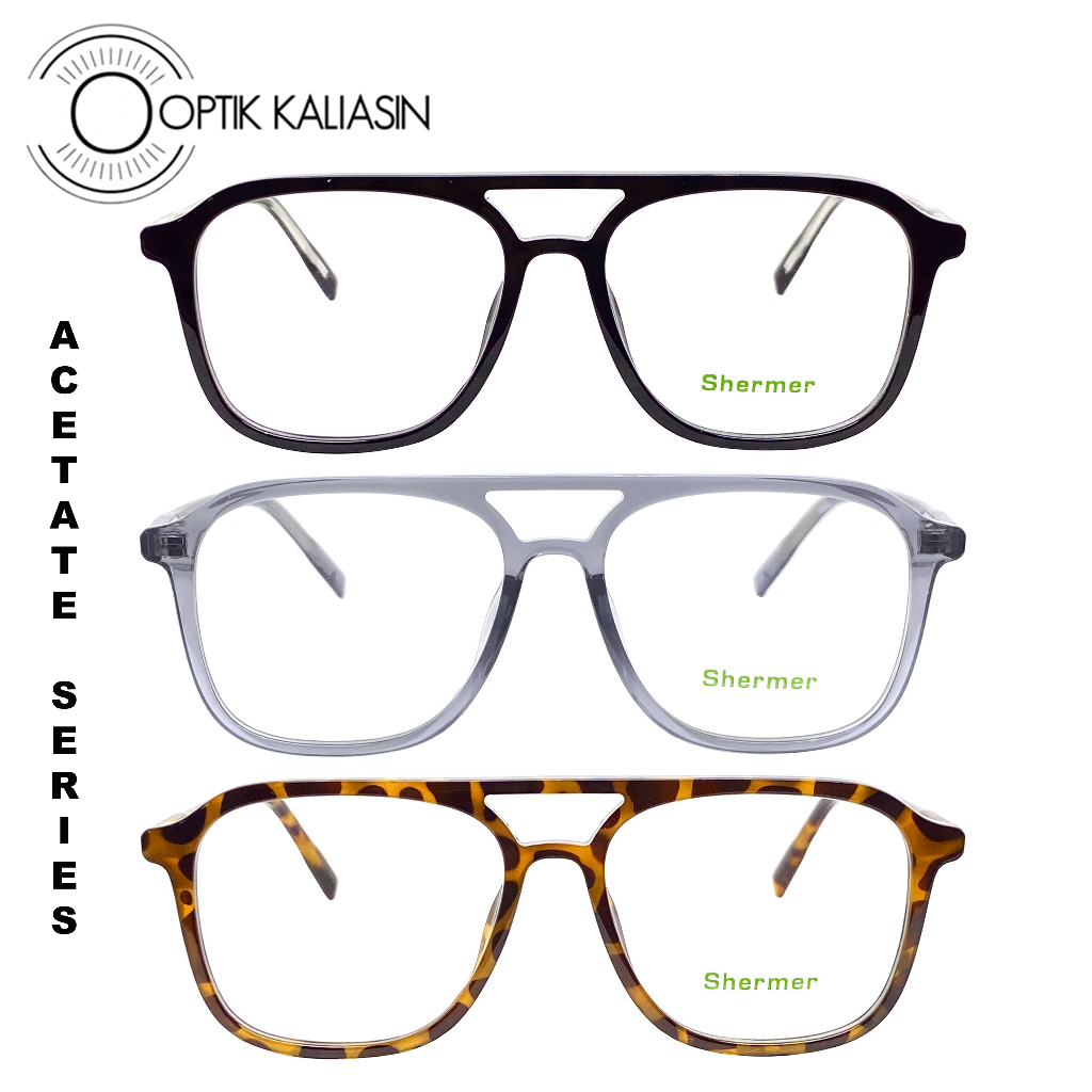 Jual OPTIK KALIASIN - Frame Kacamata pria wanita aviator square vintage acetate shermer minus ...