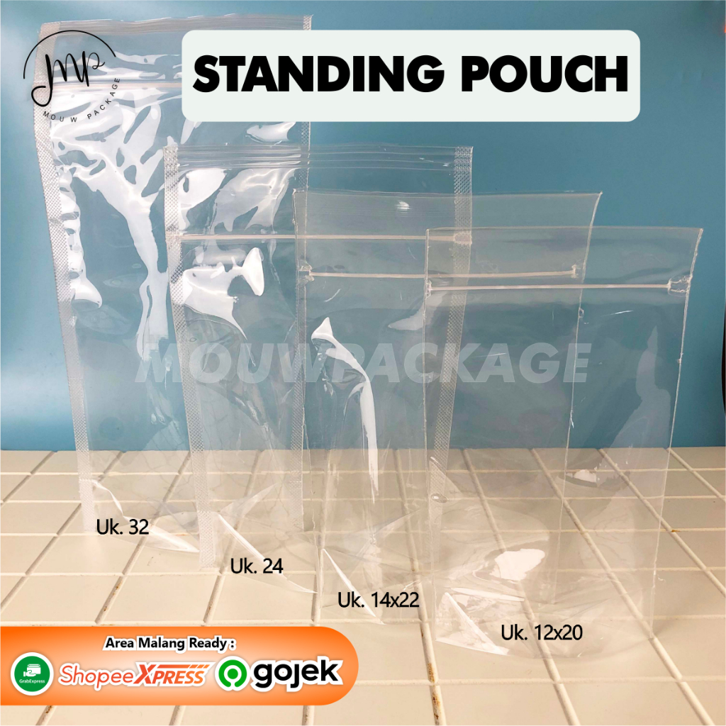 Jual STANDING POUCH / TRANSPARAN / BENING / 16X24 / 16X32 | Shopee ...