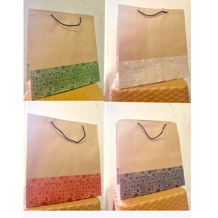 Jual Paper Bag Tali Motif Ukuran L (10 lembar ) | Shopee Indonesia