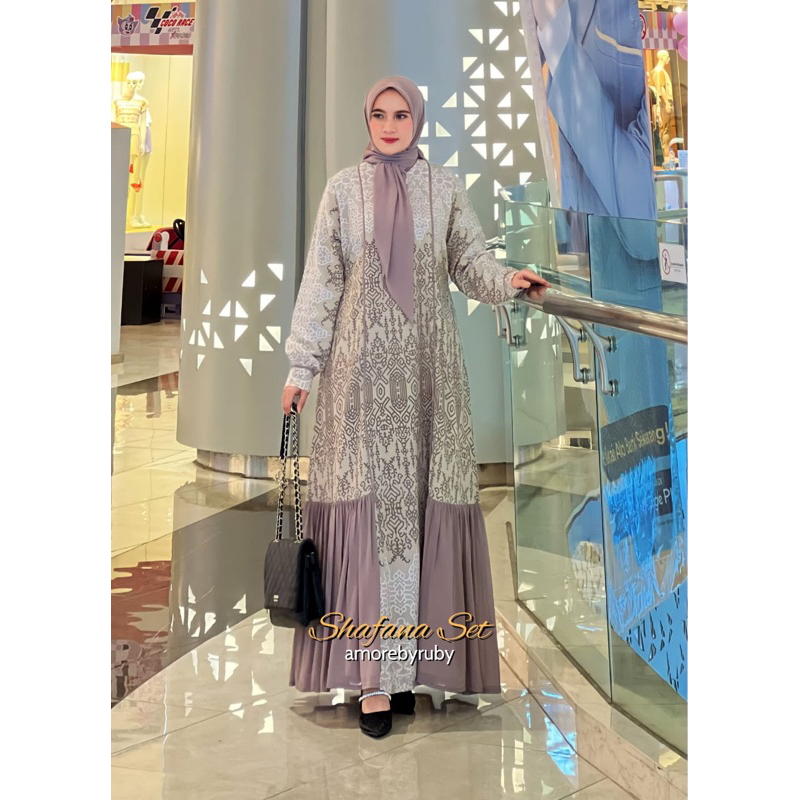Jual SHAFANA DRESS AMORE BY RUBY GAMIS LIPIT MOTIF BATIK BUSUI FRIENDLY ...