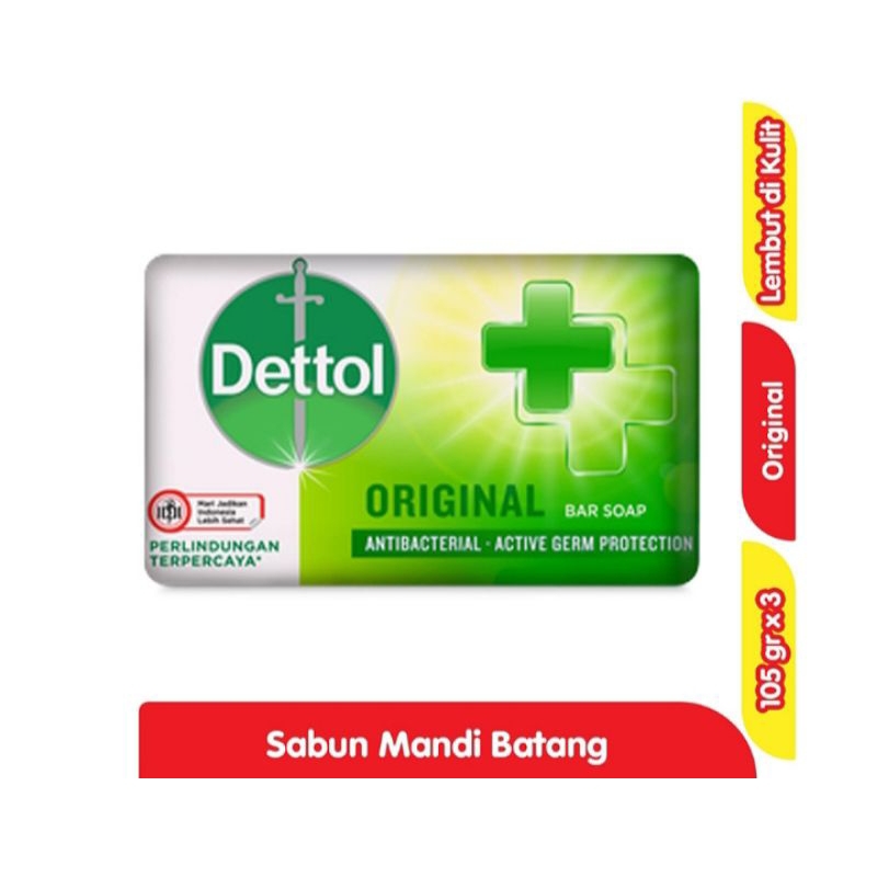 Jual Dettol Sabun Batang Anti Bakteri Original 3×100gr | Shopee Indonesia