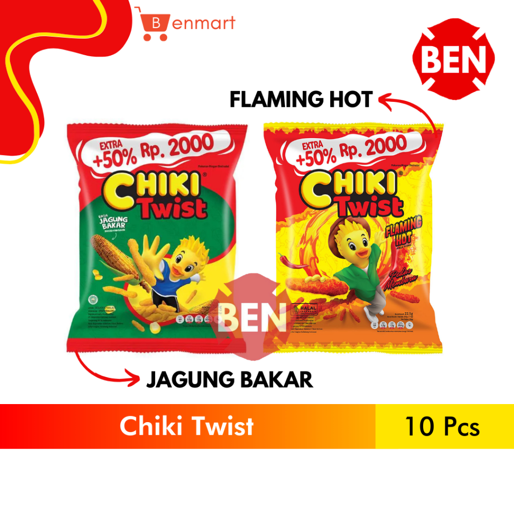 Jual Chiki Twist Jagung Bakar / Jagung Bakar Pedas Manis 1 Renceng 10 ...