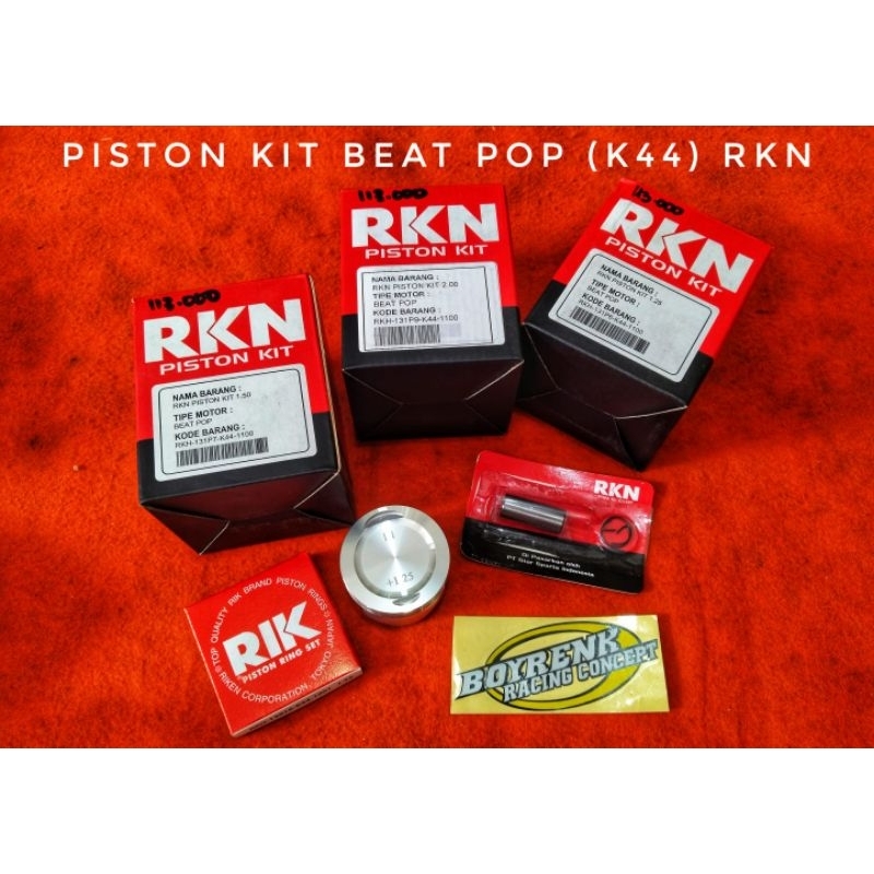 Jual PISTON KIT/ SEHER PAKET BEAT POP (K44) BEAT ESP RKN RIK RIKEN OVZ ...
