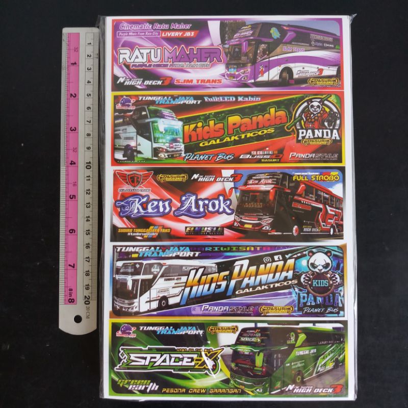 Jual stiker bus bis trans 1 Lbr 26x16 cm isi 5 stiker | Shopee Indonesia