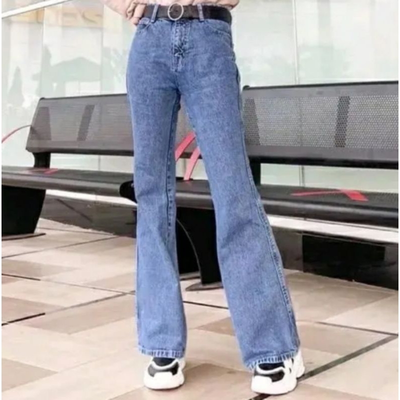 Jual Celana Cutbray Jeans Premium Super | High Waist Cutbray Streach ...