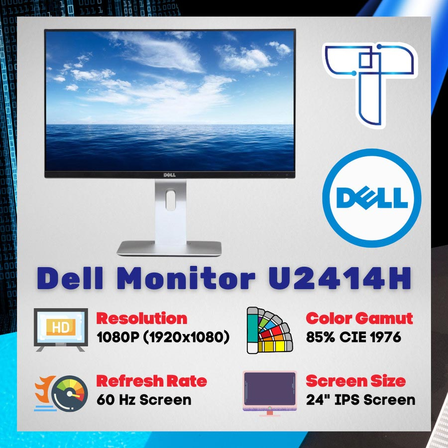 Jual Dell U2414H Ultrasharp Monitor - 24" - FHD 1080P - 1920x1080 - IPS ...