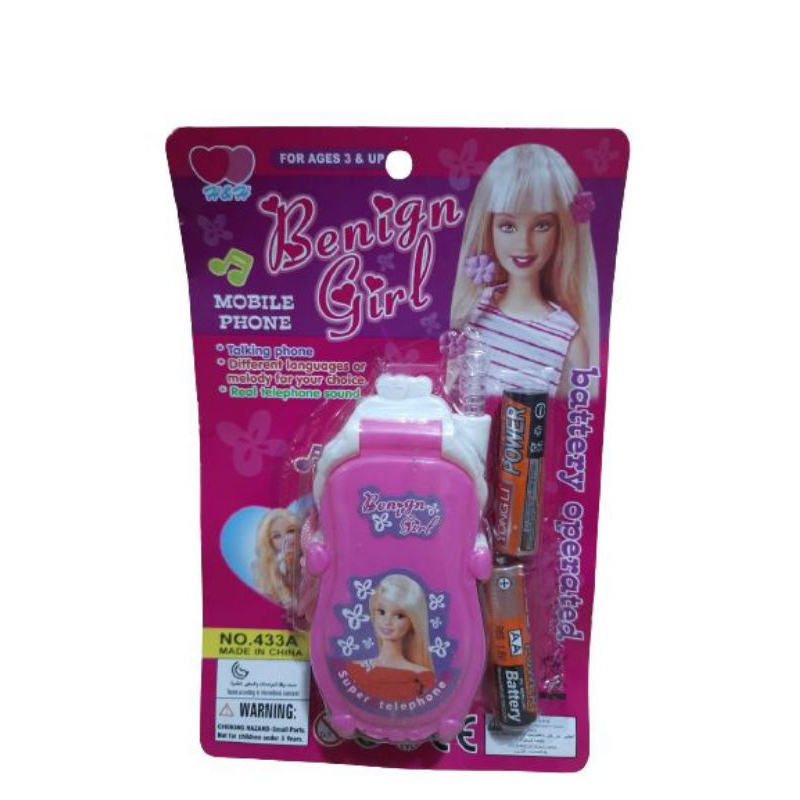 Jual Mainan Anak Perempuan Handphone Lipat Princess Barbie Girl Free ...
