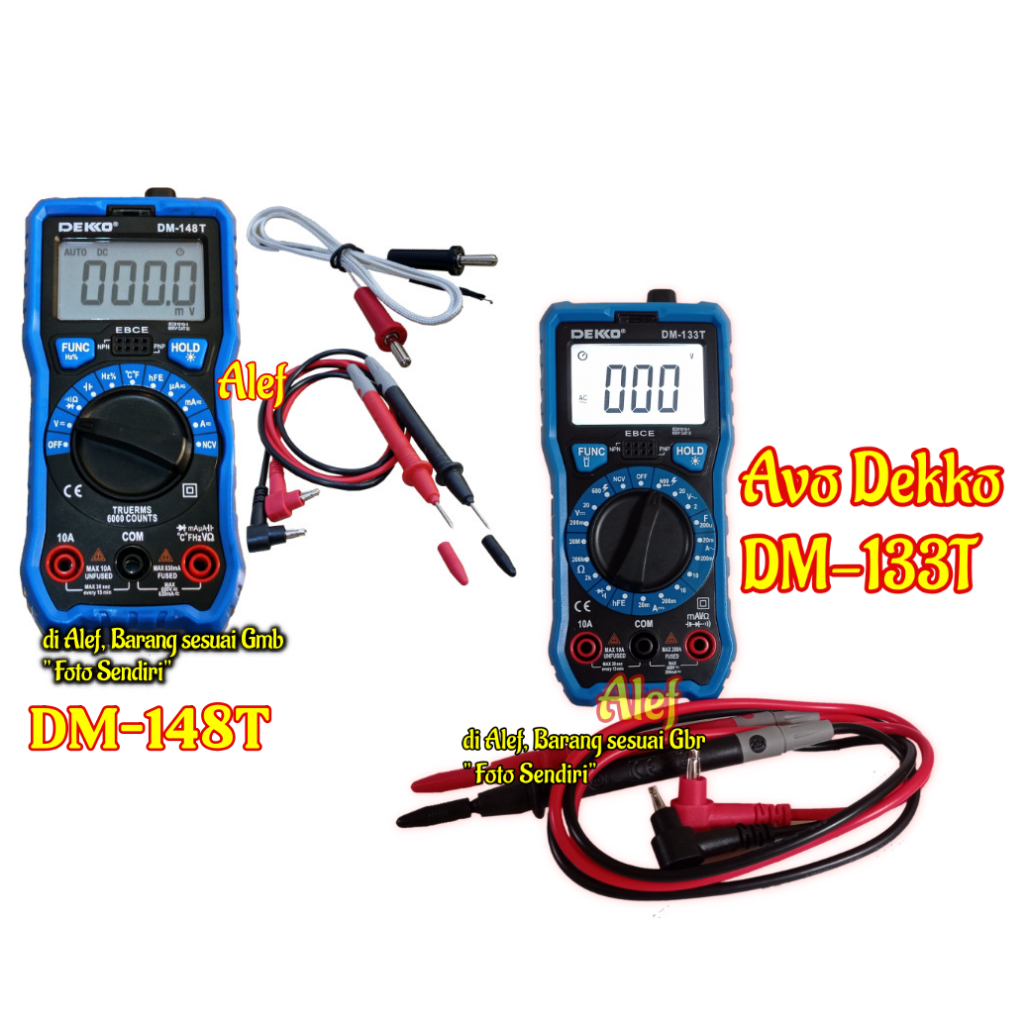 Jual avometer digital dekko DM 133T DM 148T avo meter dm133 dm148 avo ...