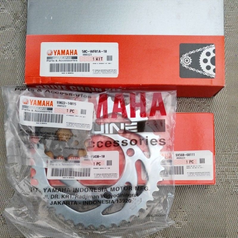Jual Gear & Rantai - Set (50C-WF01A-10) untuk Jupiter MX New (Kopling) | Shopee Indonesia