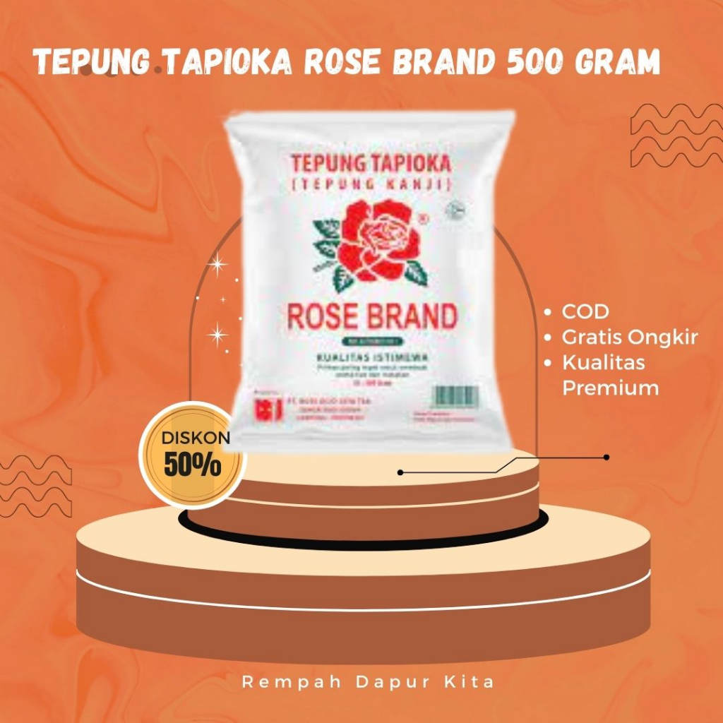 Jual TEPUNG TAPIOKA ROSE BRAND 500 GRAM | Shopee Indonesia