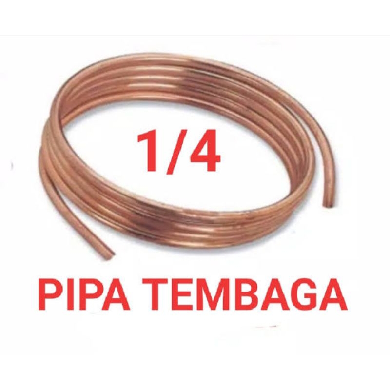 Jual pipa tembaga ukuran 1/4, tembaga Meteran | Shopee Indonesia
