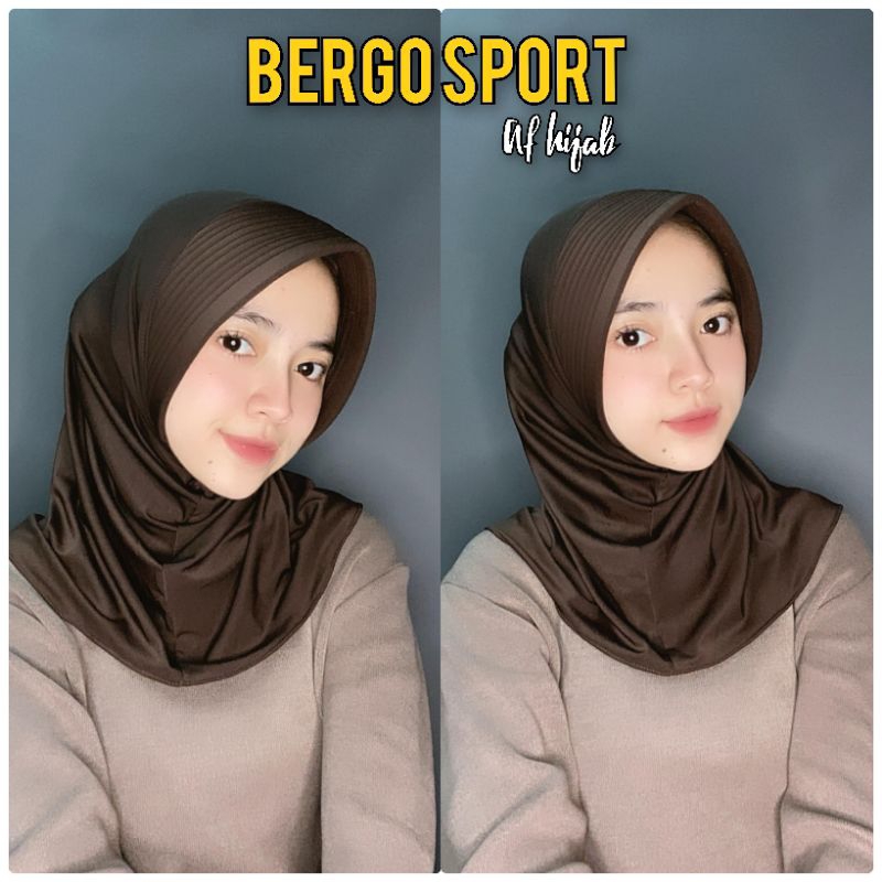 Jual Bergo Sport PREMIUM / Hijab sporty / Hijab Sekolah / Jilbab ...