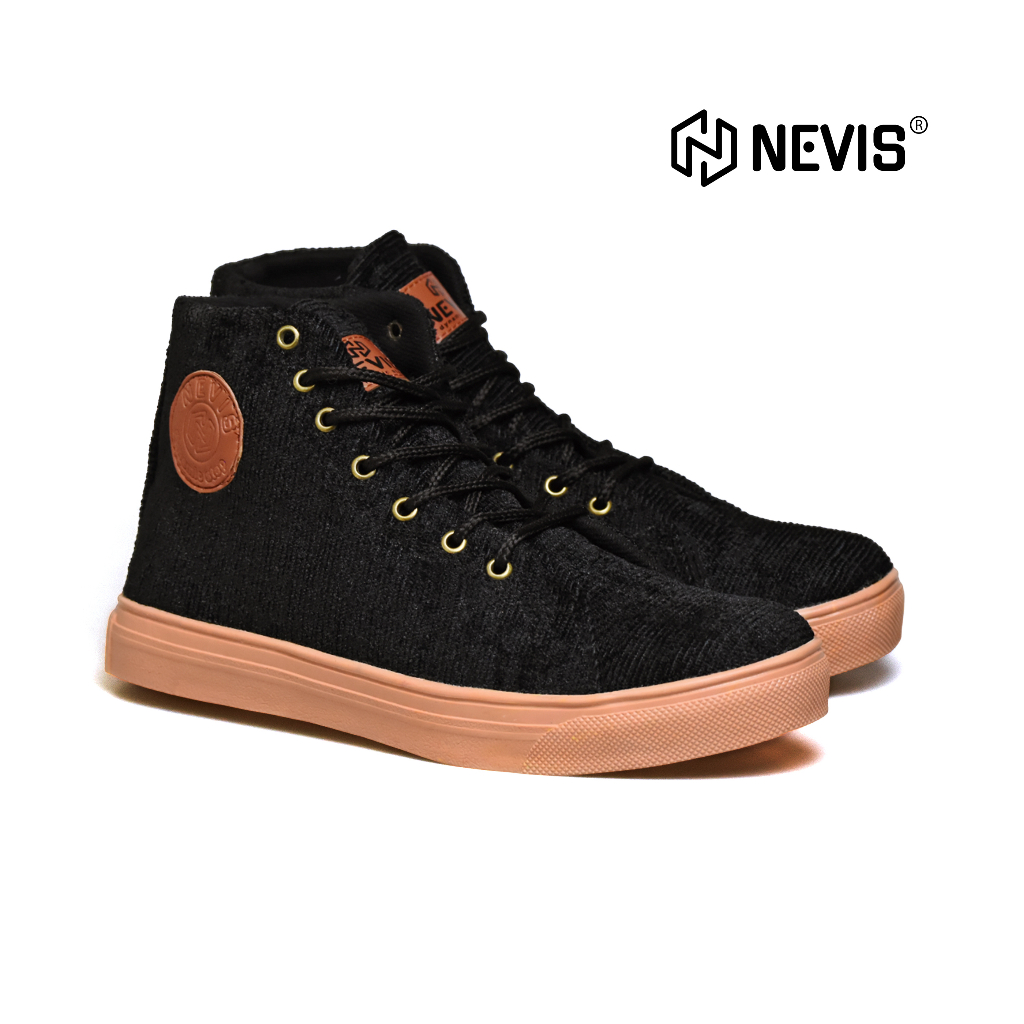Jual Sepatu Sneakers Pria Original Nevis Nvs 01 Hitam Gum Sepatu Boots Casual Sekolah Pria ...