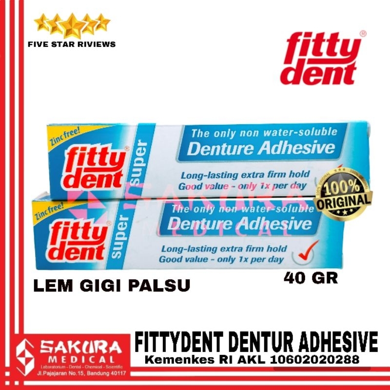 Jual Fittydent denture Adhesive/lem gigi 40gr | Shopee Indonesia