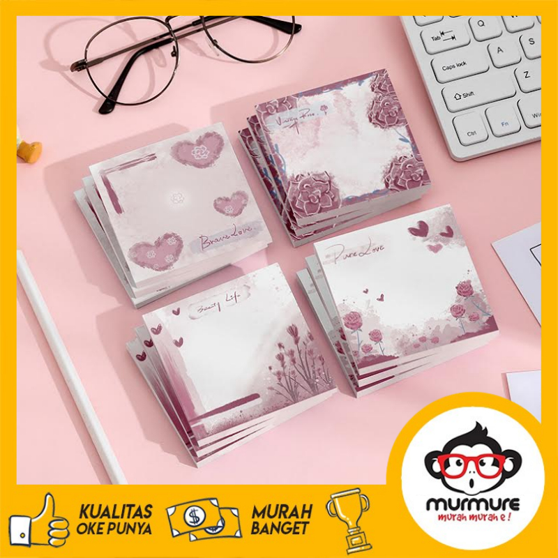 Jual MURMURE I STICKY NOTE MOTIF BUNGA AESTHETIC | Shopee Indonesia