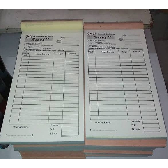 Jual Nota Toko Rangkap Ukuran 1/3 Folio NCR | Shopee Indonesia