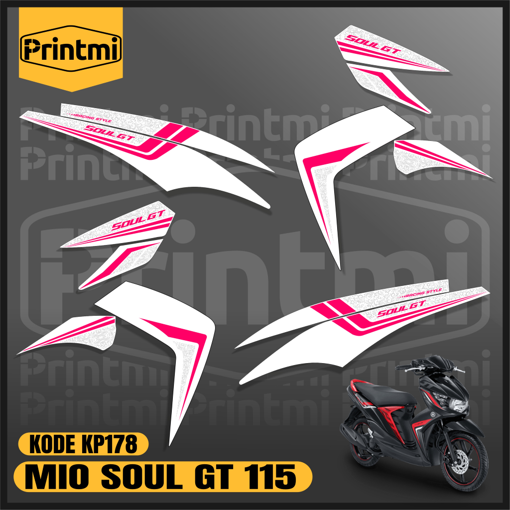 Jual Striping Stiker Mio Soul GT 115 2012-2015 Variasi Racing Motor ...