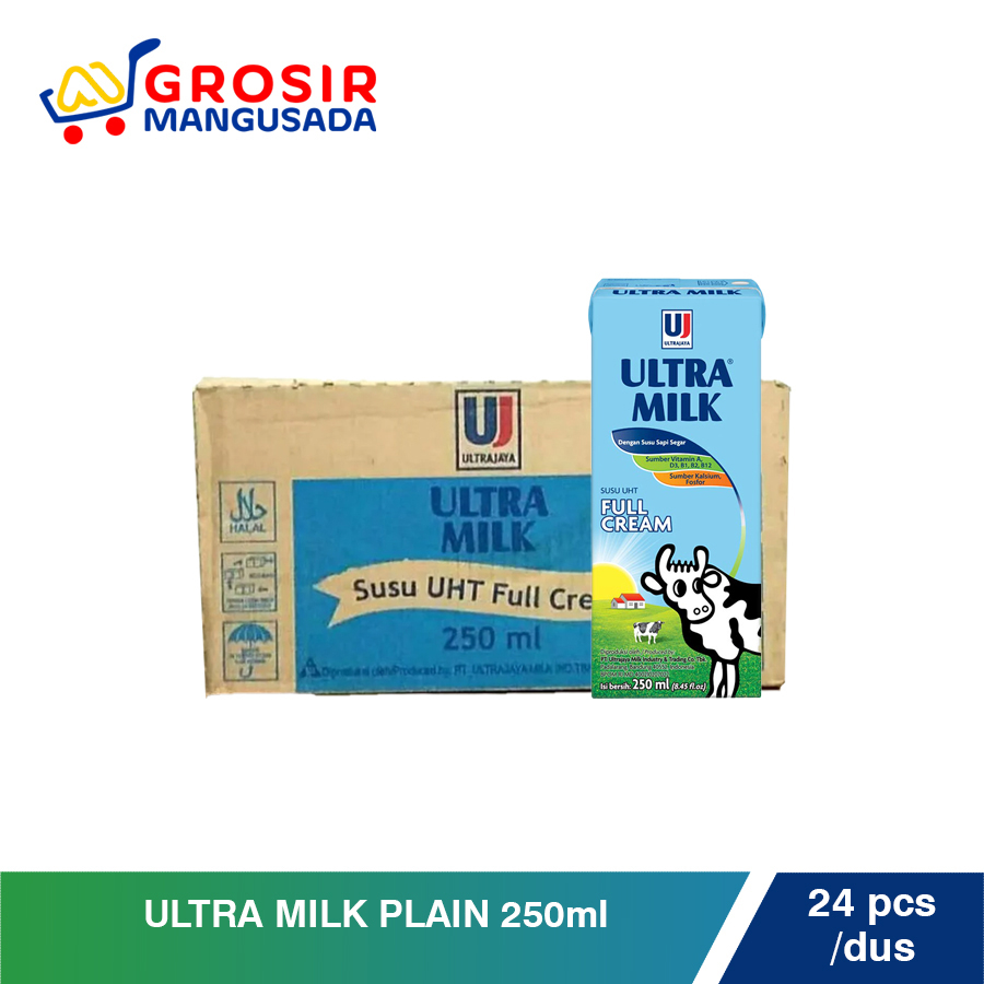 Jual Pilihan Sehat! Grosir Ultra Milk Plain 250ml - Pesan Sekarang 1 ...