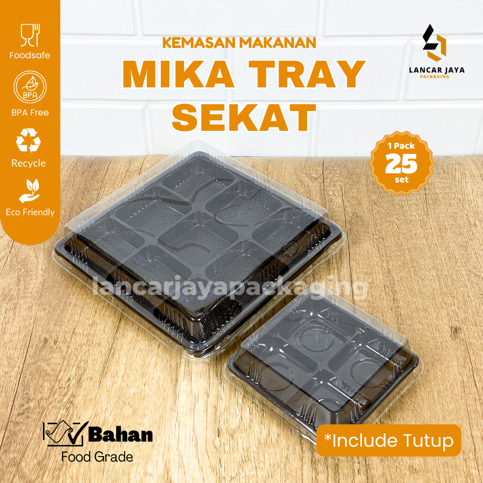 Jual [25 PCS] Mika Tray Sekat Mooncake Mooncrispy Pudding Mochi Pie ...