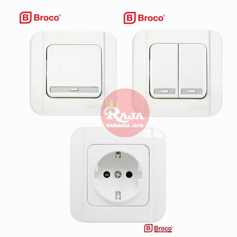 Jual BROCO GALLEO IB STOPKONTAK/SAKLAR ENGKEL/SERI BERKUALITAS TERBAIK ...