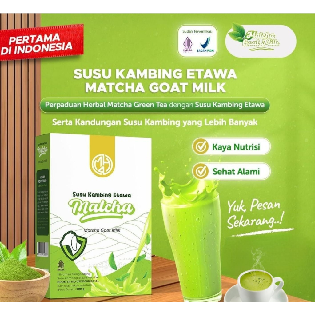 Jual susu kambing etawa Matcha 200gr | Shopee Indonesia