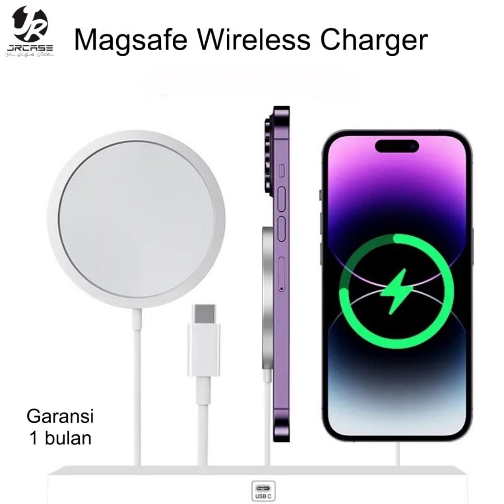 Jual JRCASE Kabel Magsafe Magnetic Wireless Charger Ori 100 USB C ...