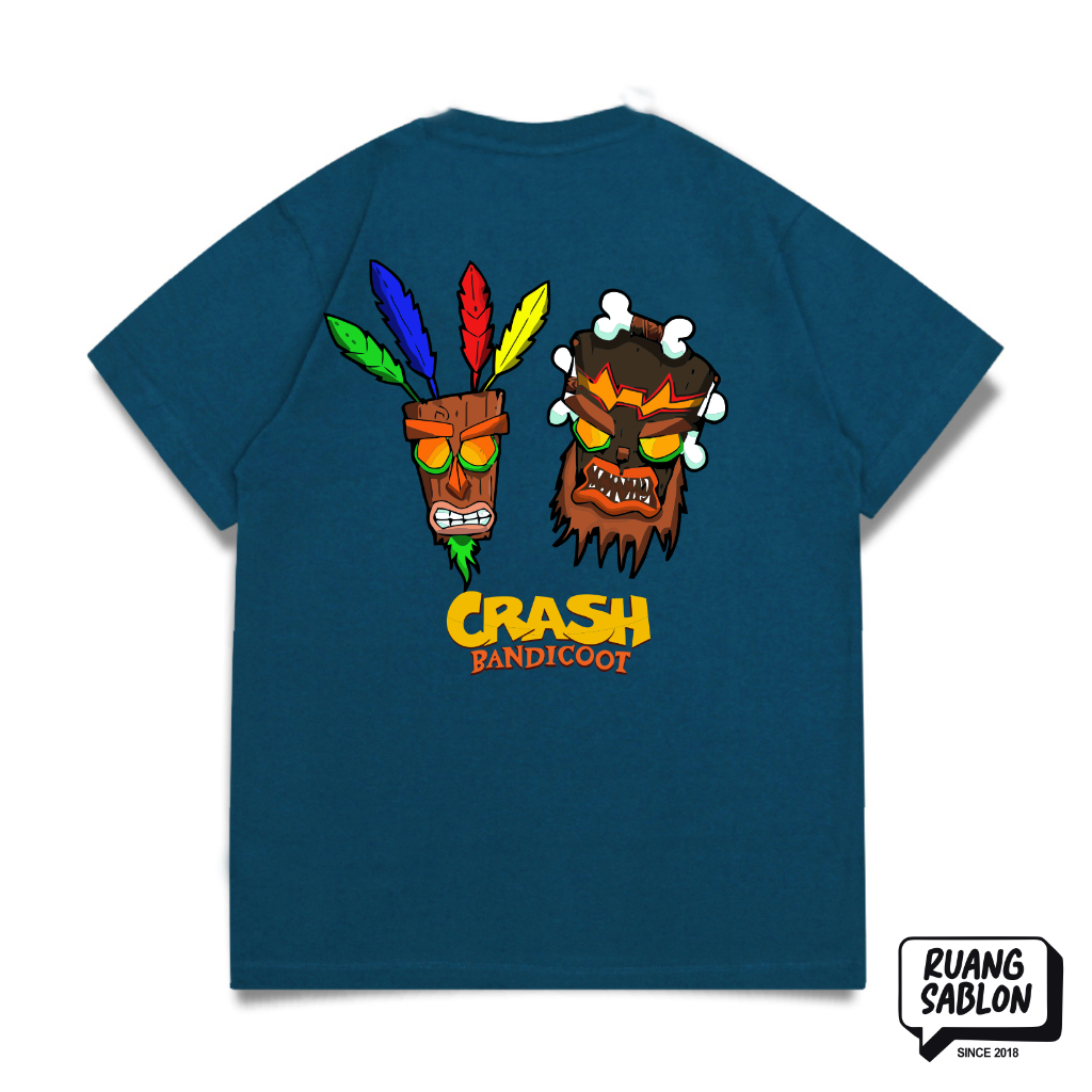 Jual Kaos CTR Crush Bandicot Tshirt Playstation Cotton Combed 24s - Deep Blue | Shopee Indonesia