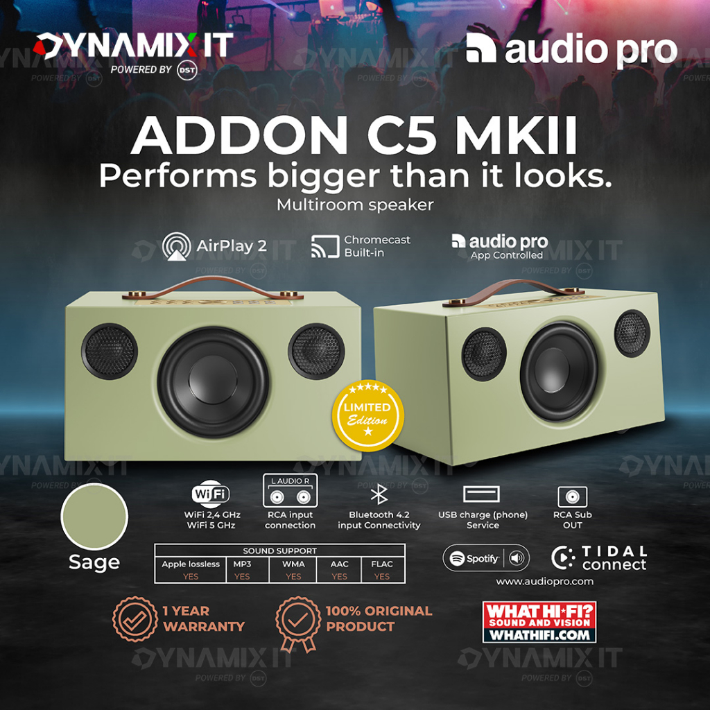 Jual Speaker Audio Pro C5 MKII AudioPro Wireless Multiroom - Sage Green ...