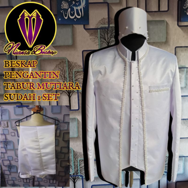 Jual Beskap pengantin pria model mutiara ukuran standar/basofi / jas ...