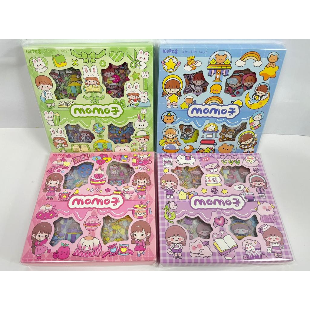 Jual Stiker viral sticker MOMO Masu Senmu isi 100Pcs stiker MOMO Kartun ...