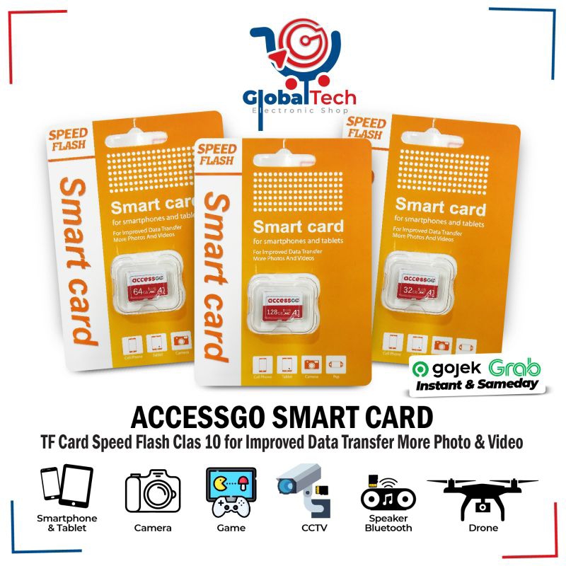 Jual Memory TF CARD Speed Flash Clas 10 ACCESSGO SMART CARD | Shopee ...