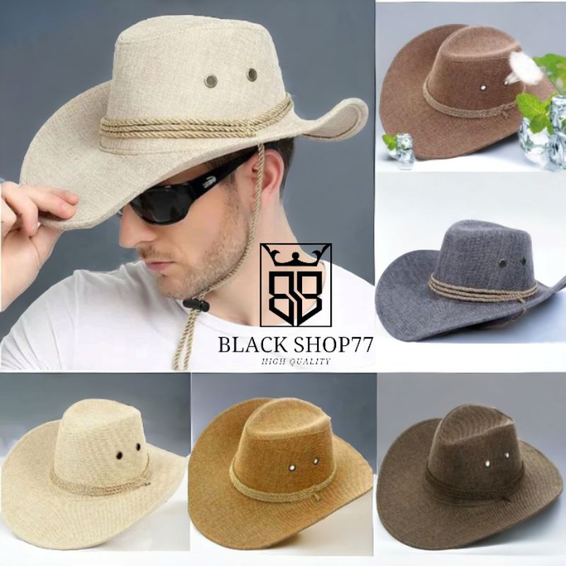 Jual Topi Pria Coboy Fedora Tambang Import | Shopee Indonesia