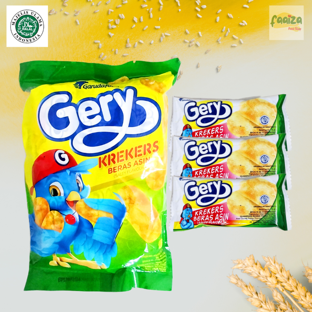 Jual Gery Krekers Beras Asin 10x 5.6gr Snack | Shopee Indonesia