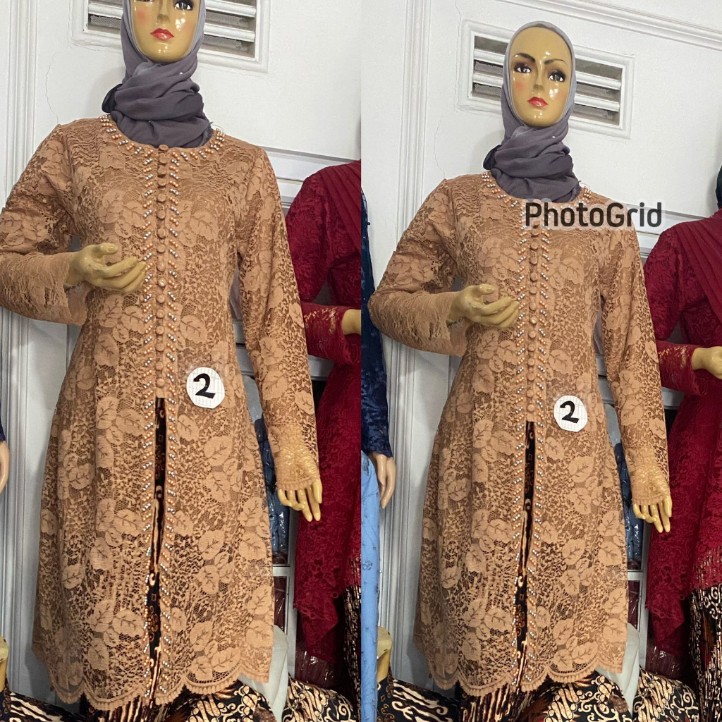 Jual Setelan Kebaya Tunik Payet Kancing 1000 / Kebaya Busui / Kebaya ...