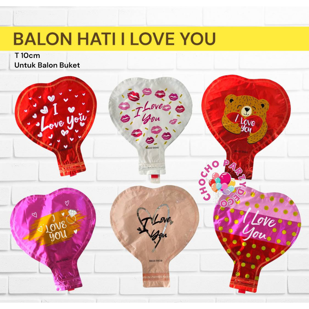 Jual Balon Hati I Love You Mini / Balon Foil Hati Kecil | Shopee Indonesia