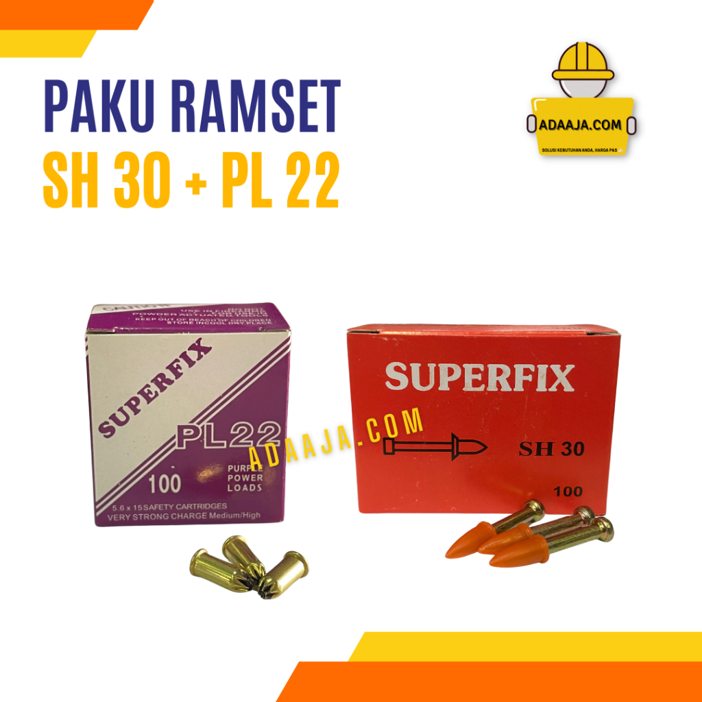 Jual Paku Tembak Ramset Superfix Mesiu Model Paku SH 30 PL 22 | Shopee Indonesia